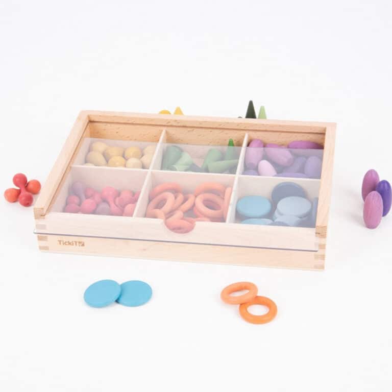 Houten loopwagen met speelelementen Viga, krokodil - Jindl